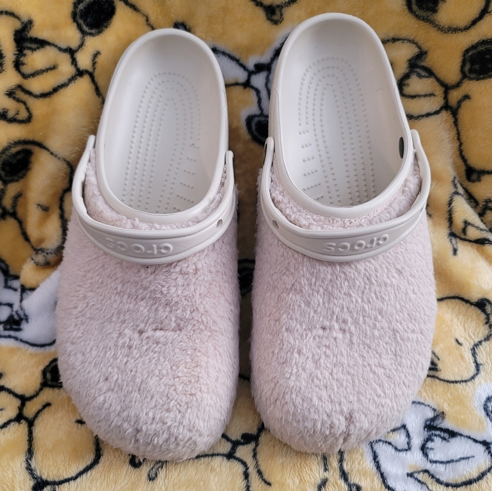 Crocs Originals Furry Clogs In Cream Size 13 - Gem